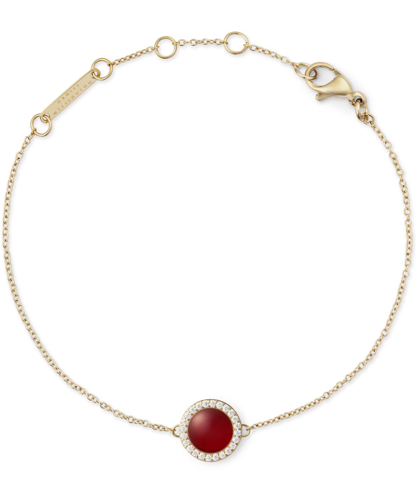 Daniel Wellington DW00401422 - Audrey Red Agathe Gold bracelet ...