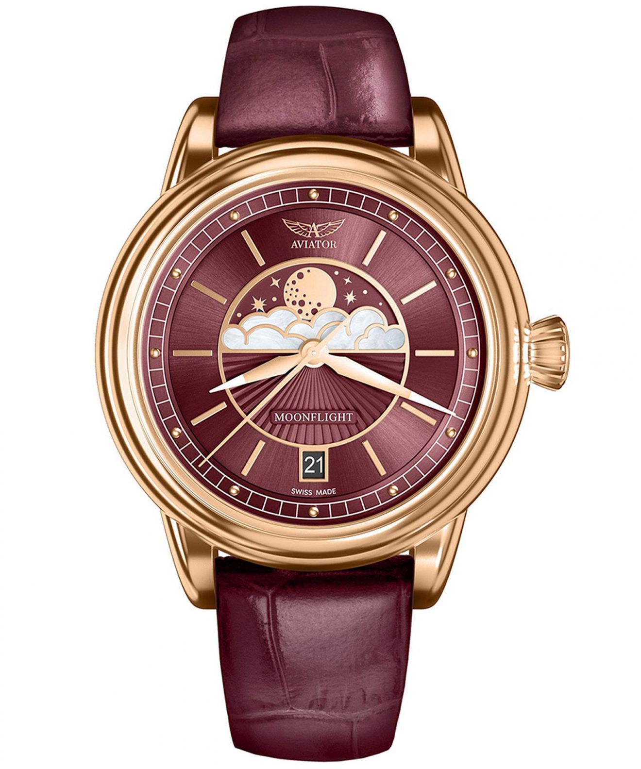 Aviator V.1.33.2.265.4-W-SET - Douglas Watch • Watchard.com