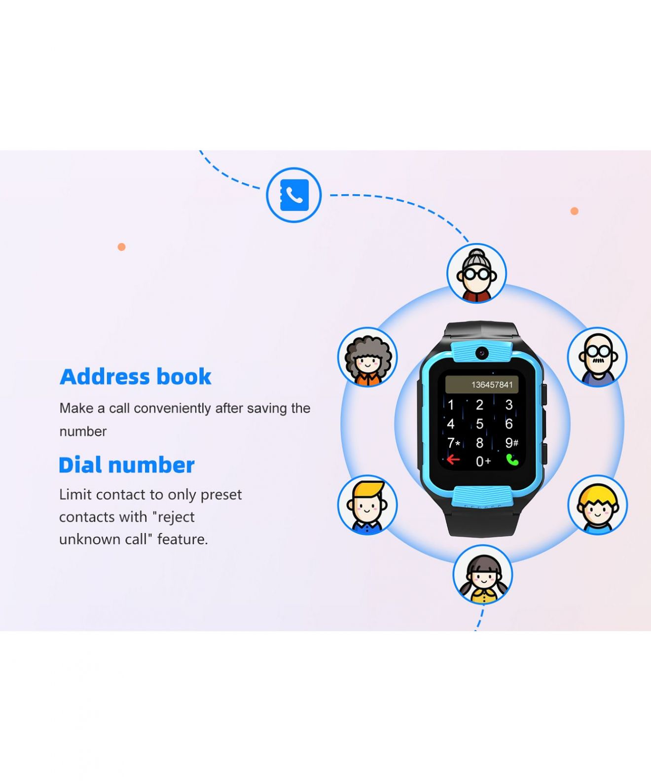 Pacific 32 4G LTE SIM Black PC00319 – Kids' smartwatch • Watchard.com