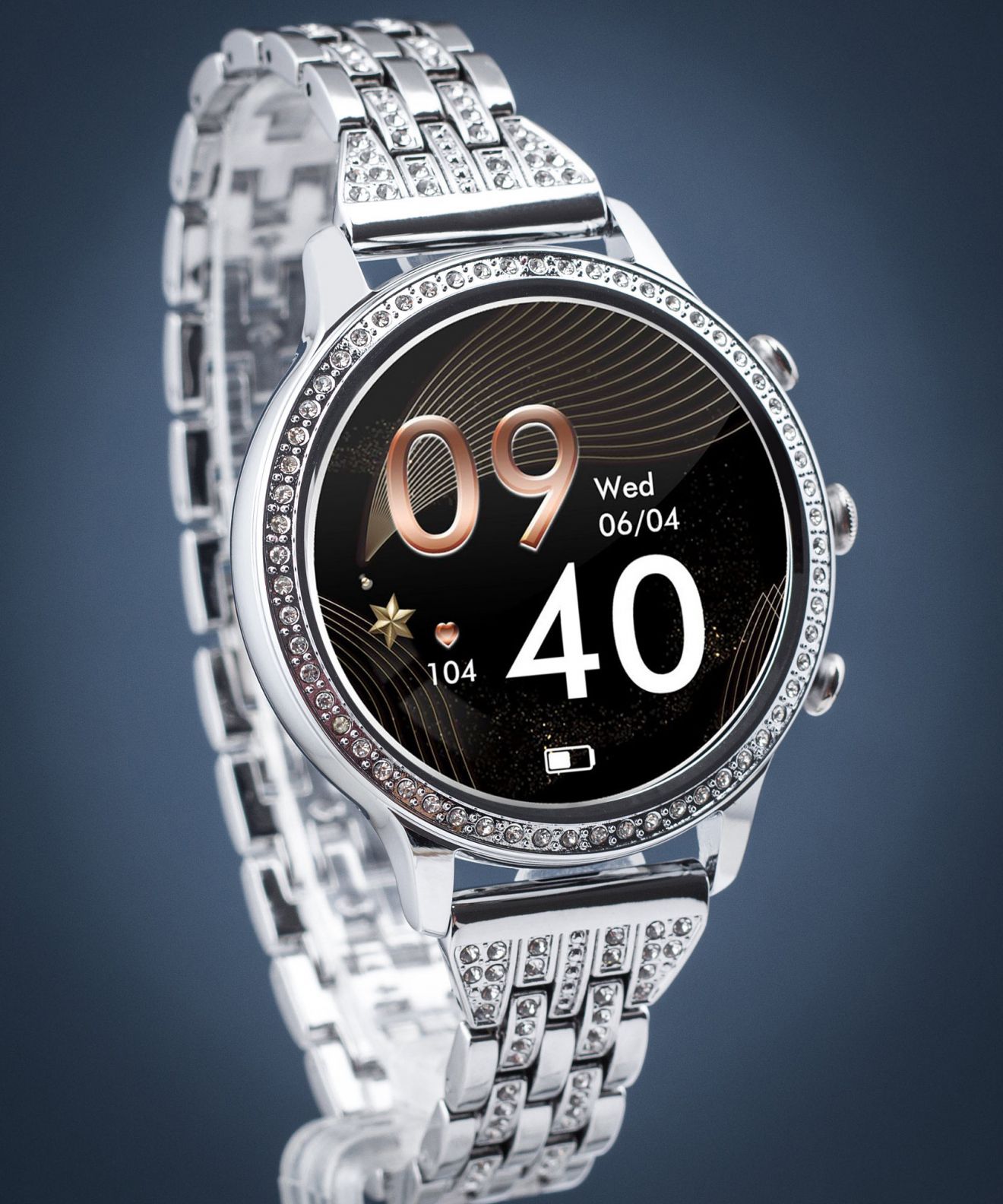 Manta SWD01SL - Diamond Lusso Silver SET smartwatch • Watchard.com
