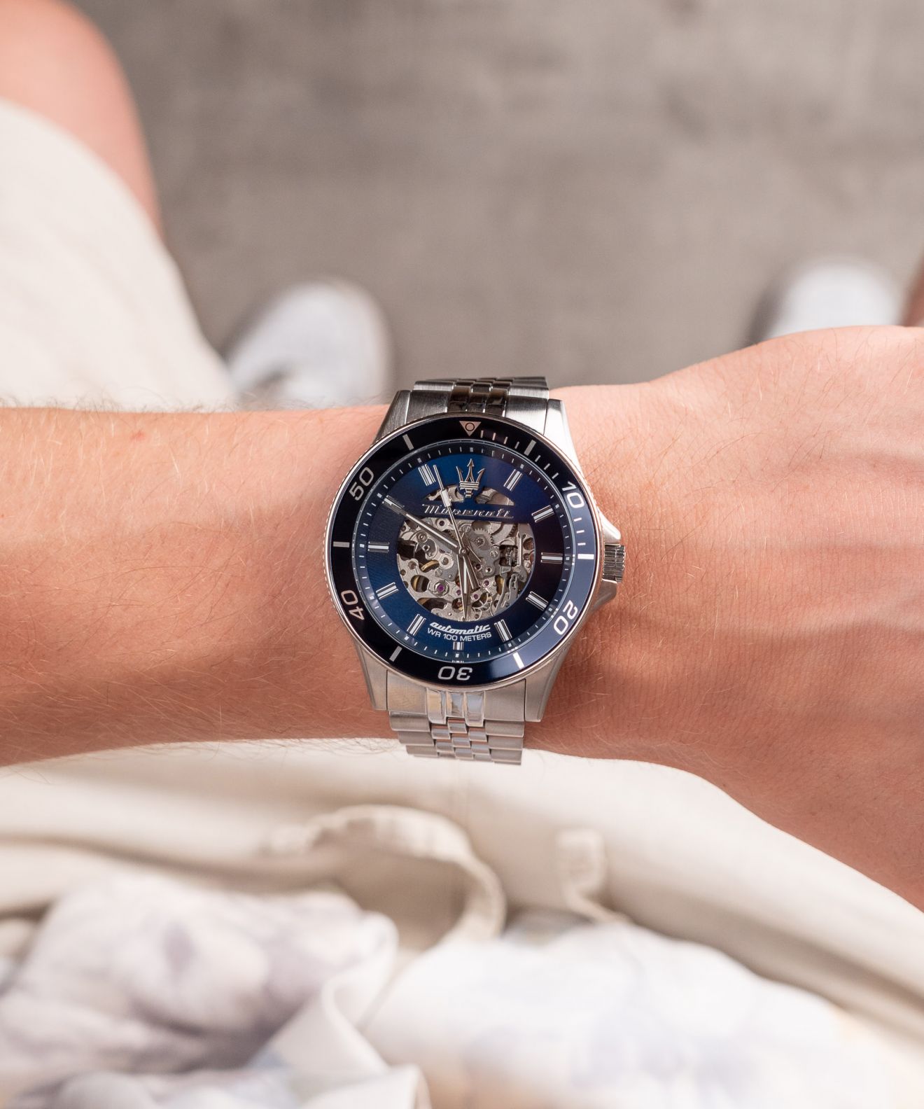 Maserati R8823140011 - Sfida Skeleton Automatic Watch • Watchard.com