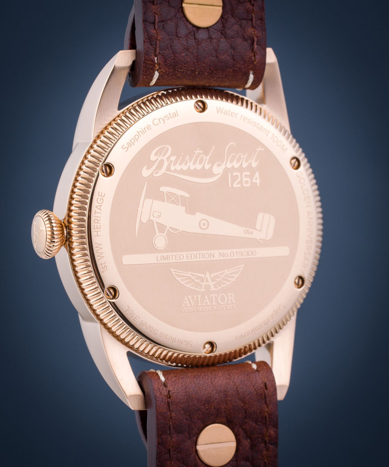 Aviator V.3.18.2.191.4 - Bristol Scout Limited Edition Automatic Watch ...