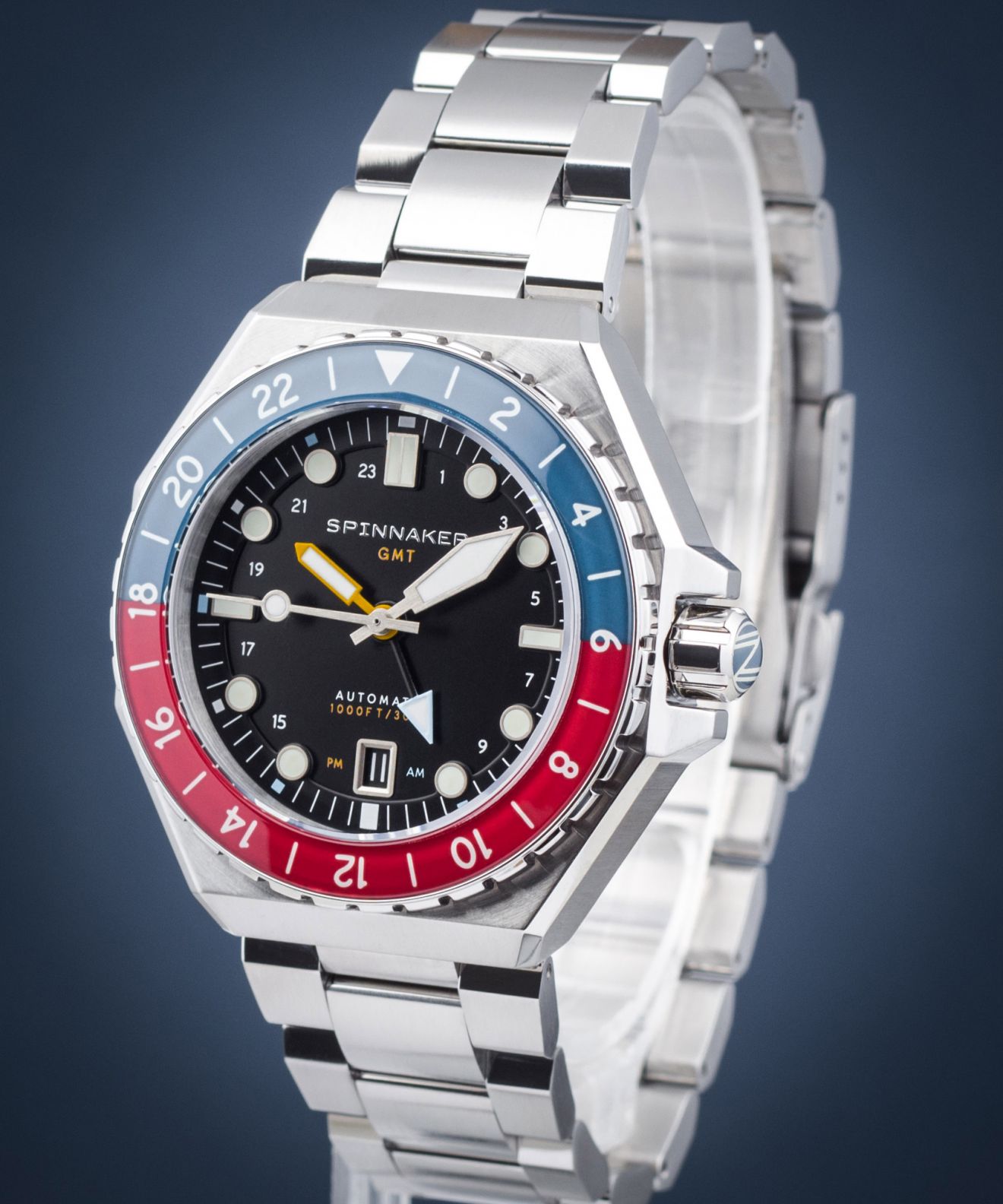 Spinnaker SP-5119-44 - Dumas GMT Automatic Cobalt Crimson Limited ...