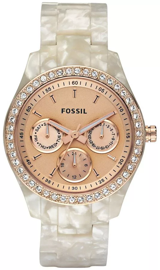Fossil ES2887 - Stella Rose Gold Watch • Watchard.com