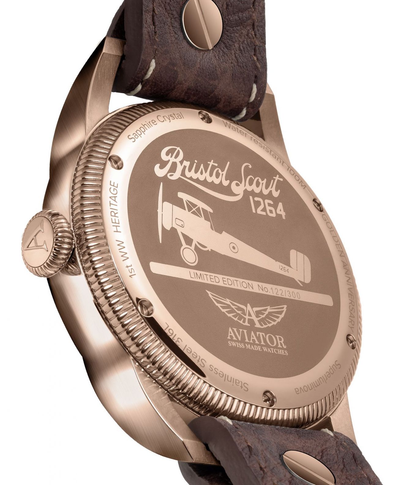 Aviator V.3.18.2.191.4 - Bristol Scout Limited Edition Automatic Watch ...