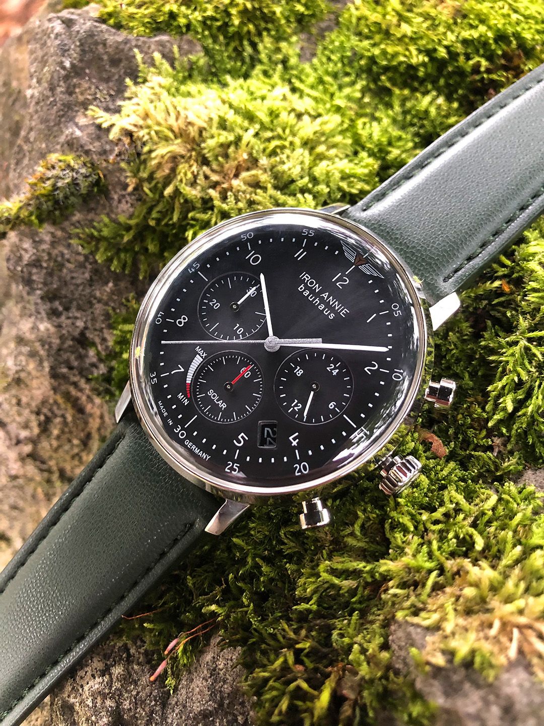 Iron Annie IA-5086-2-N - Bauhaus Solar Chronograph Watch • Watchard.com