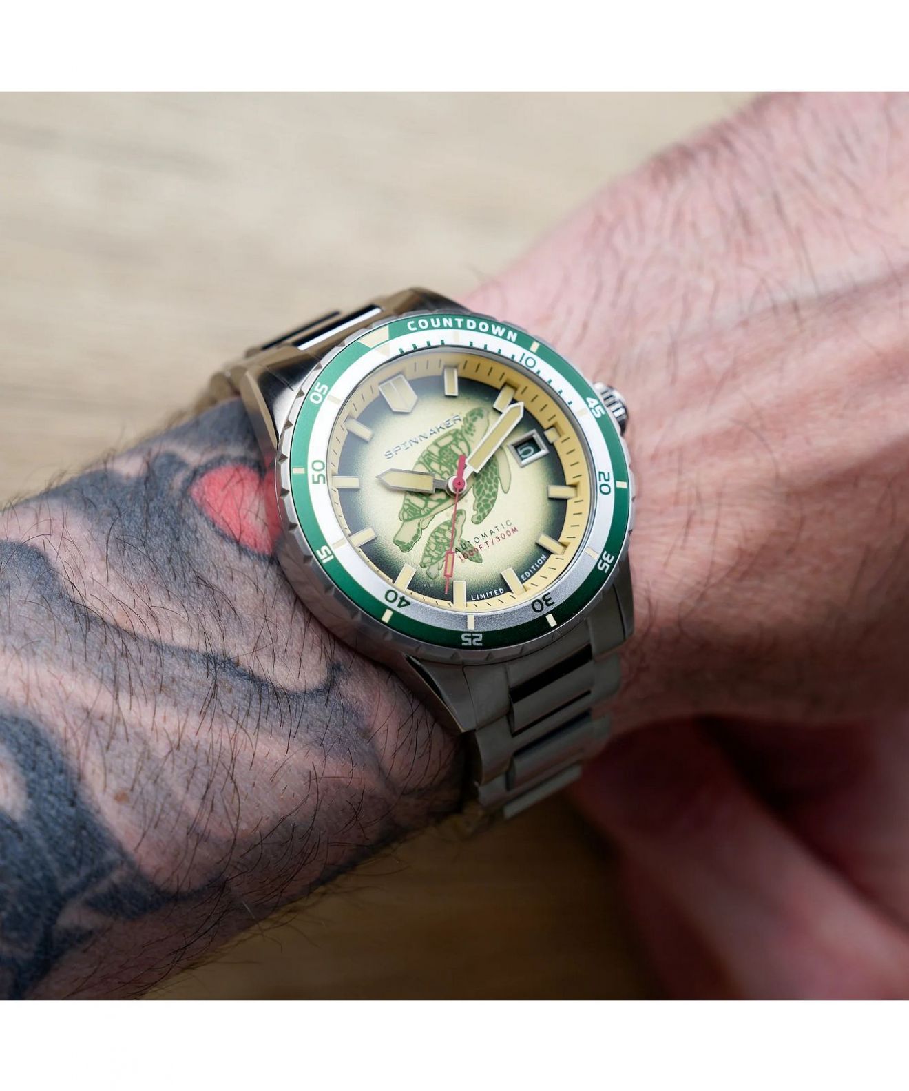 Spinnaker SP-5123-11 - Hass Turtle Green MCS Limited Edition SET Watch ...