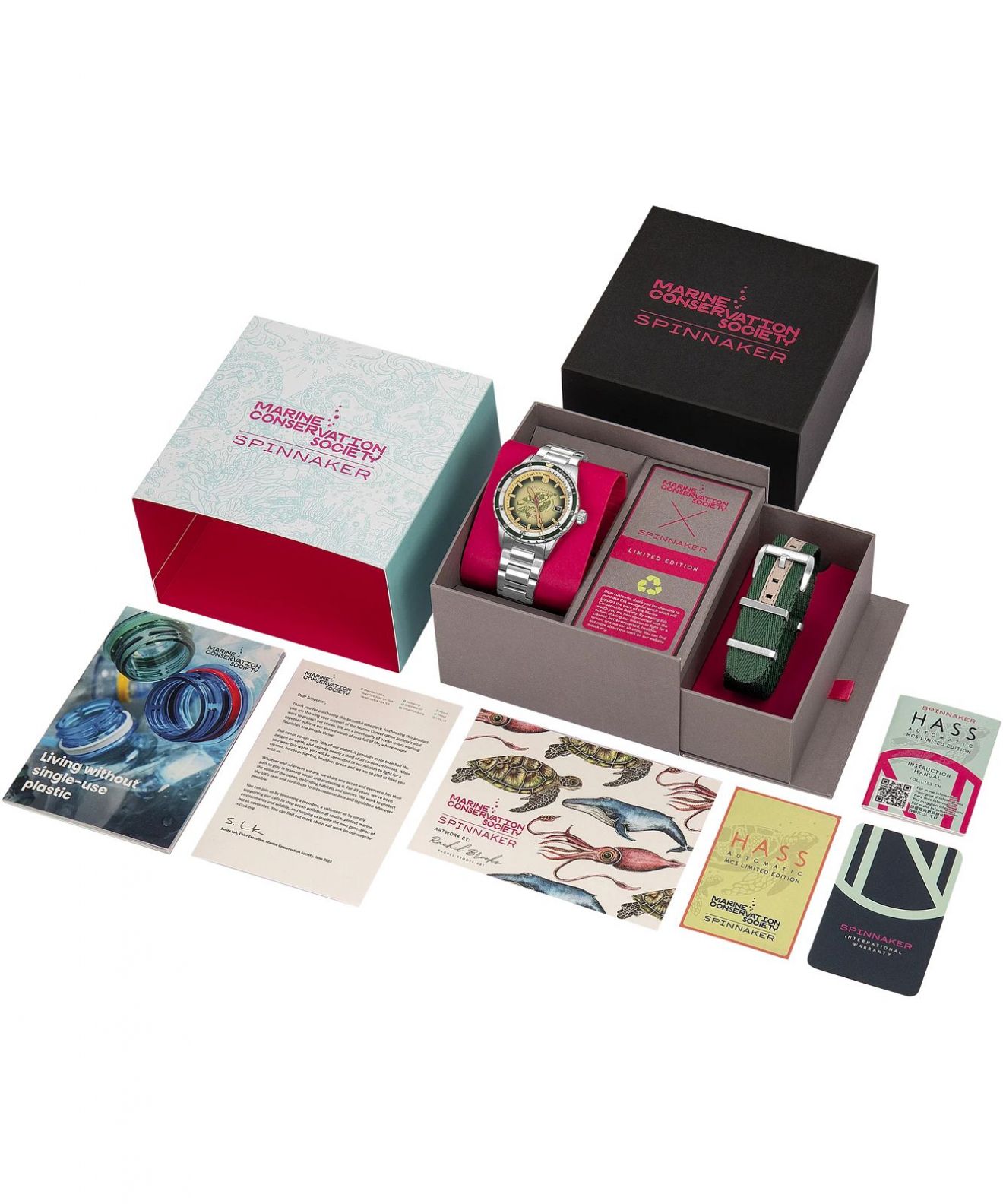 Spinnaker SP-5123-11 - Hass Turtle Green MCS Limited Edition SET Watch ...