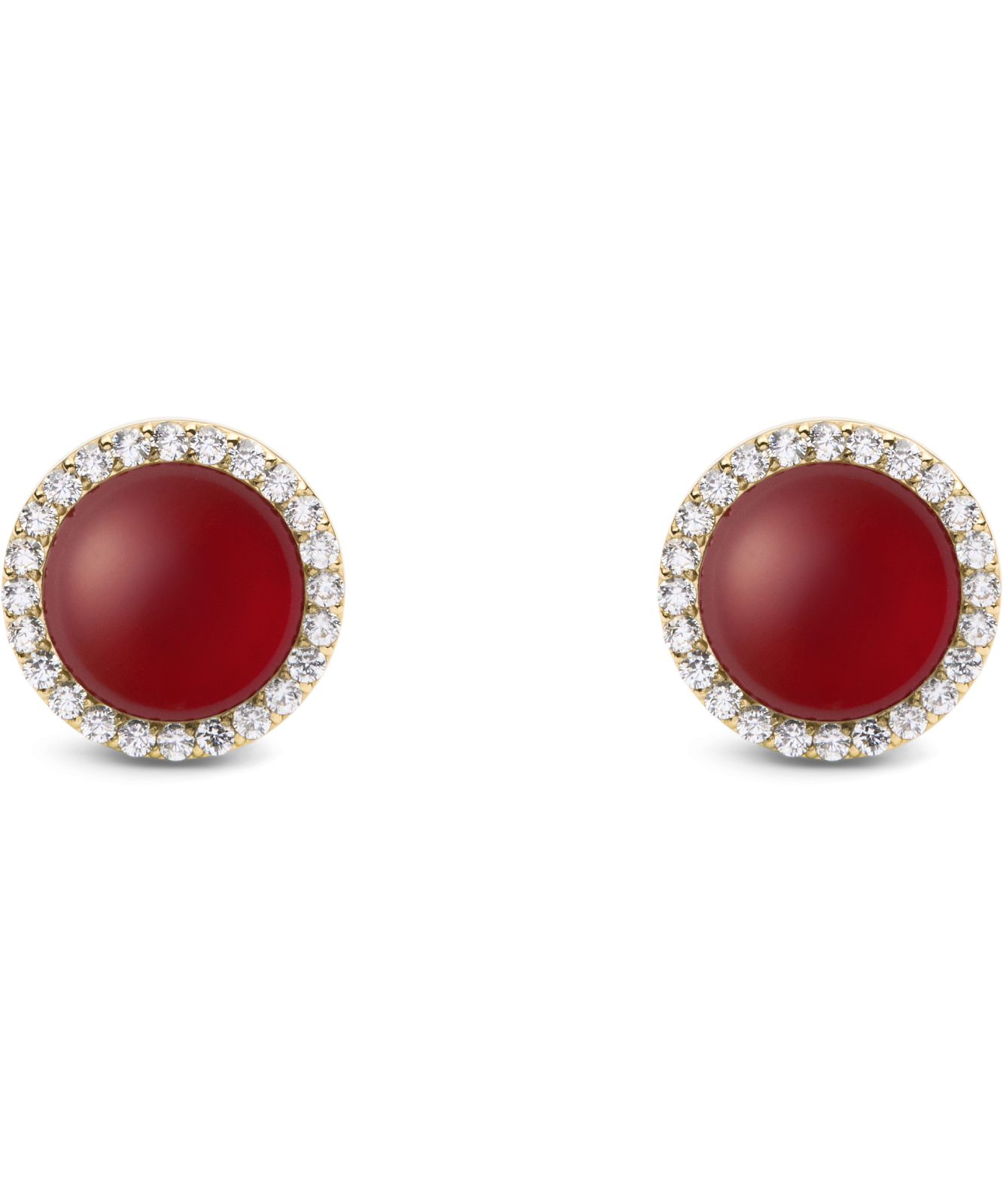 Daniel Wellington DW00401404 - Audrey Red Agathe Gold earrings ...
