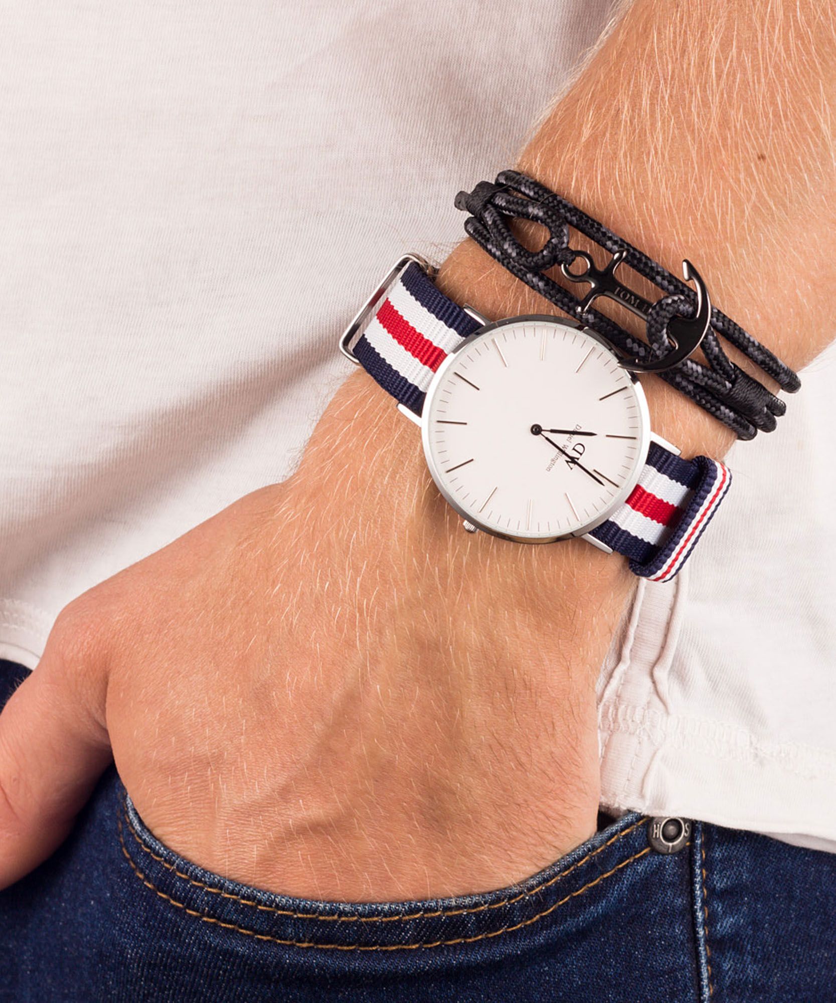 Tom Hope TM0132 - Triple Black M Bracelet • Watchard.com