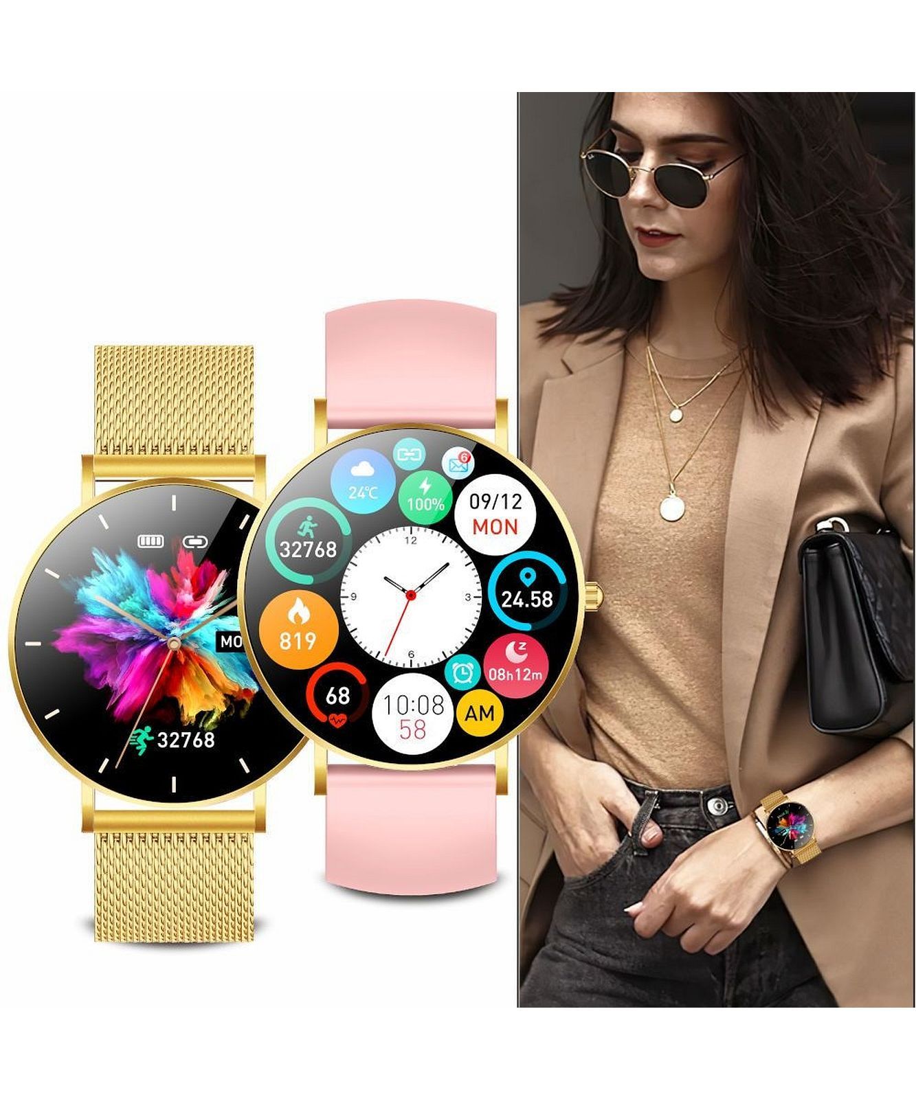 Manta SWU501LGD - Alexa Lux GOLD SET smartwatch • Watchard.com