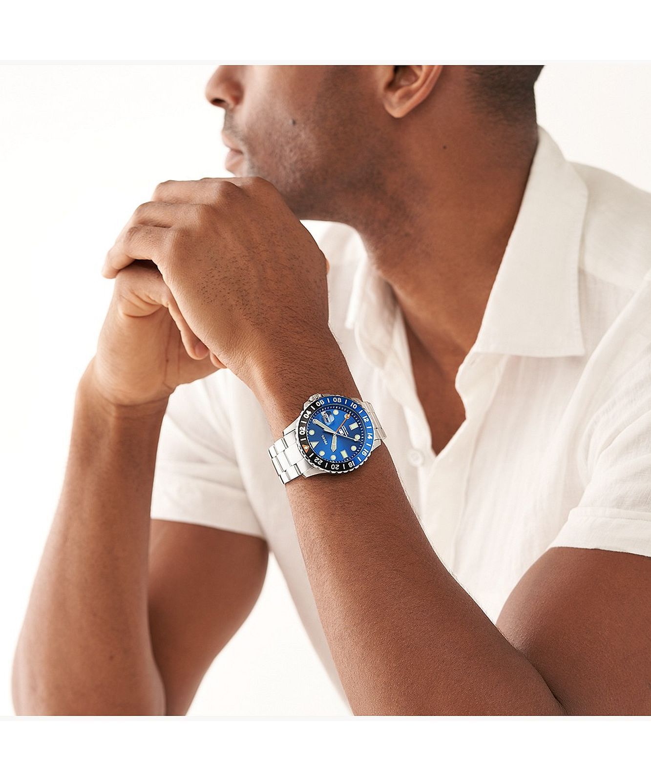 Fossil FS5991 - Blue GMT Watch • Watchard.com
