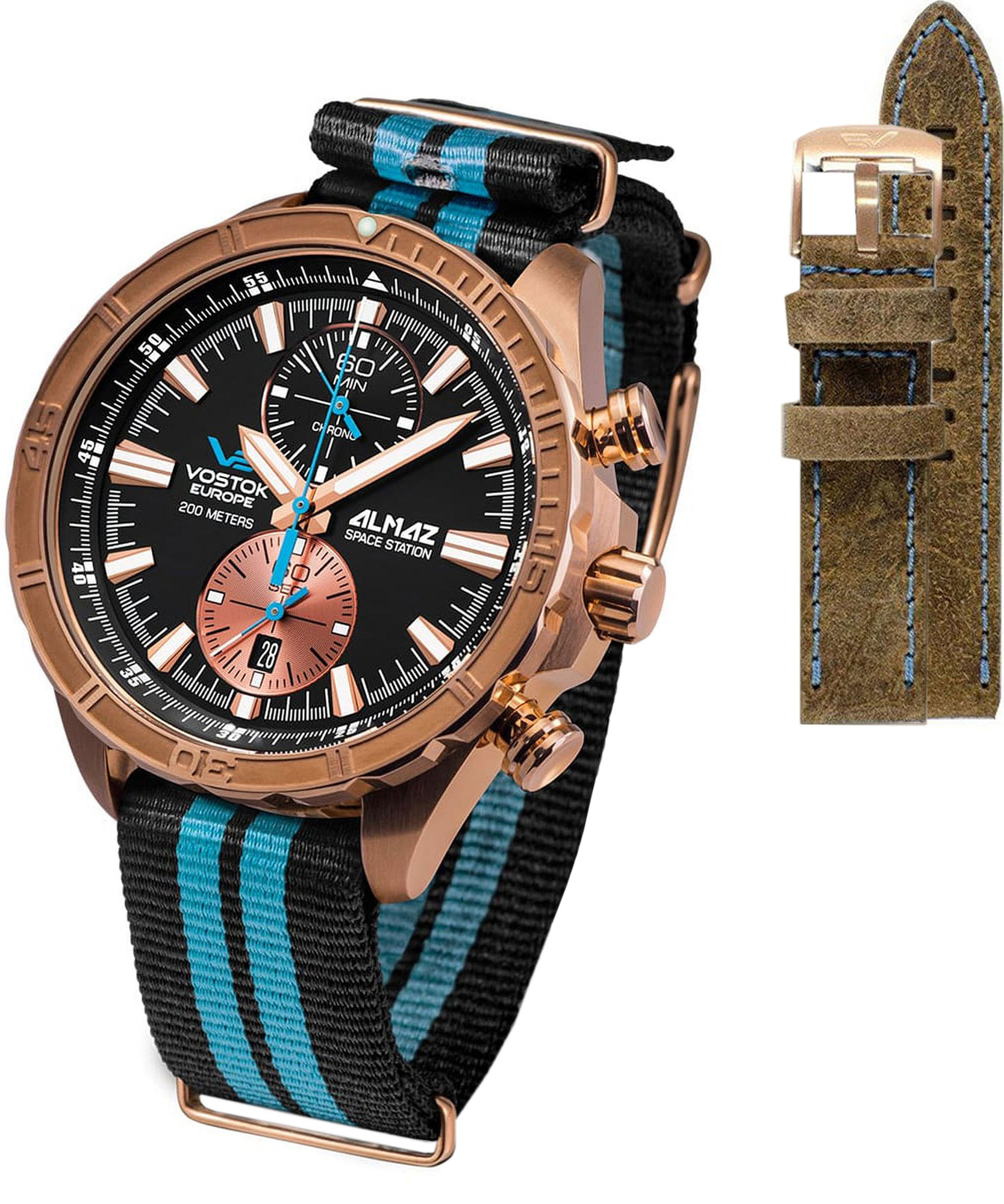 Vostok Europe 6S11-320O266-6979 - Almaz Space Station Grand Chrono ...