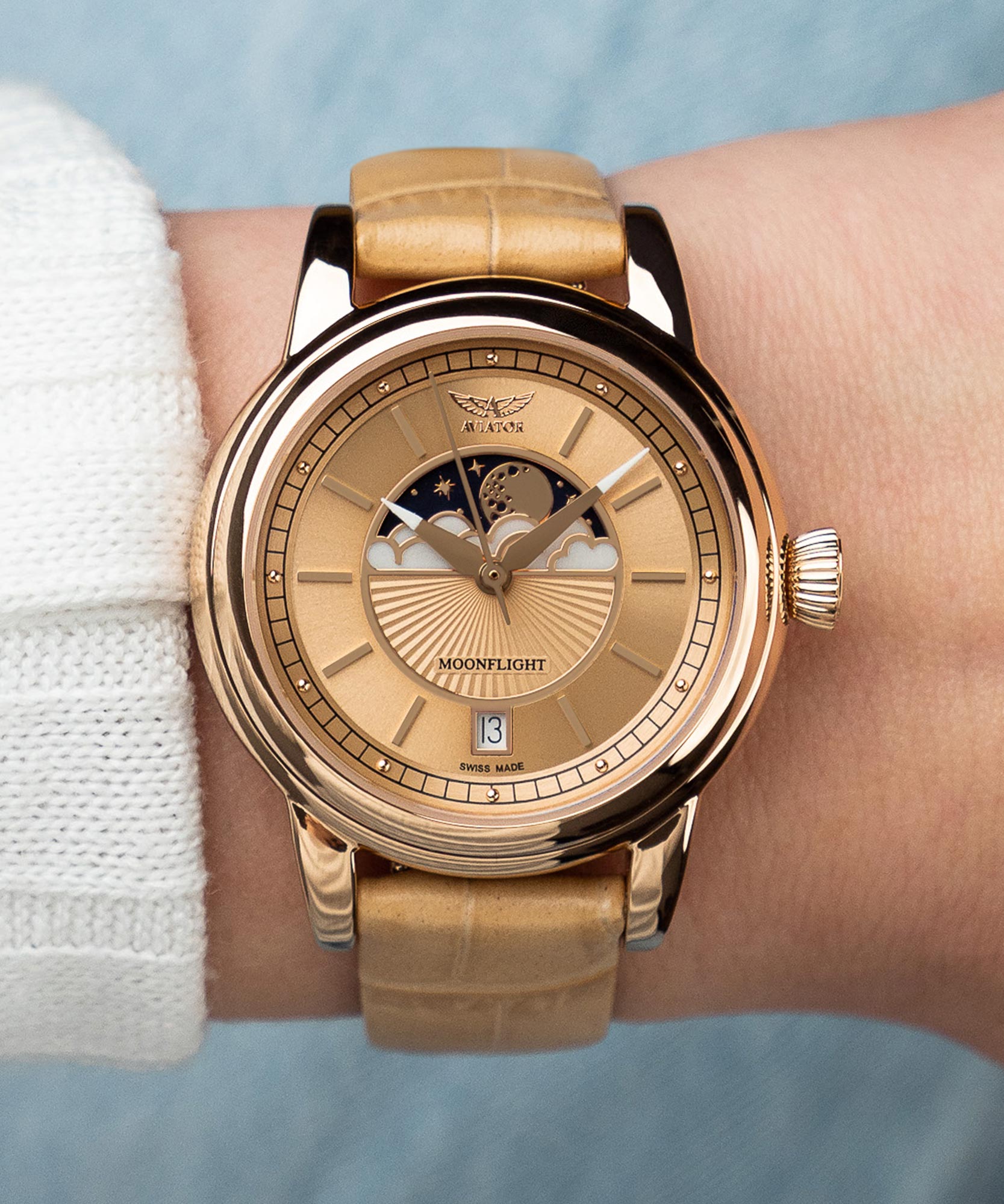 Aviator V.1.33.2.260.4 - Douglas Moonflight watch • Watchard.com