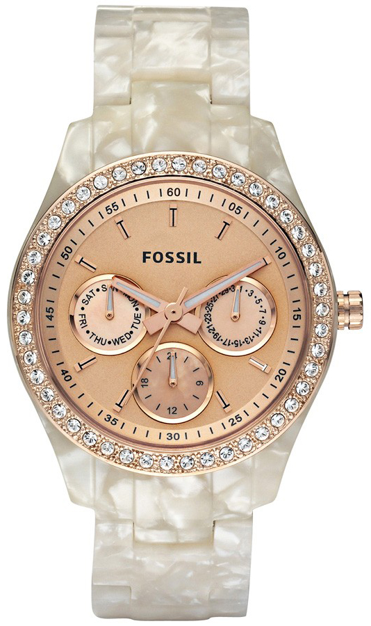 Fossil ES2887 - Stella Rose Gold Watch • Watchard.com