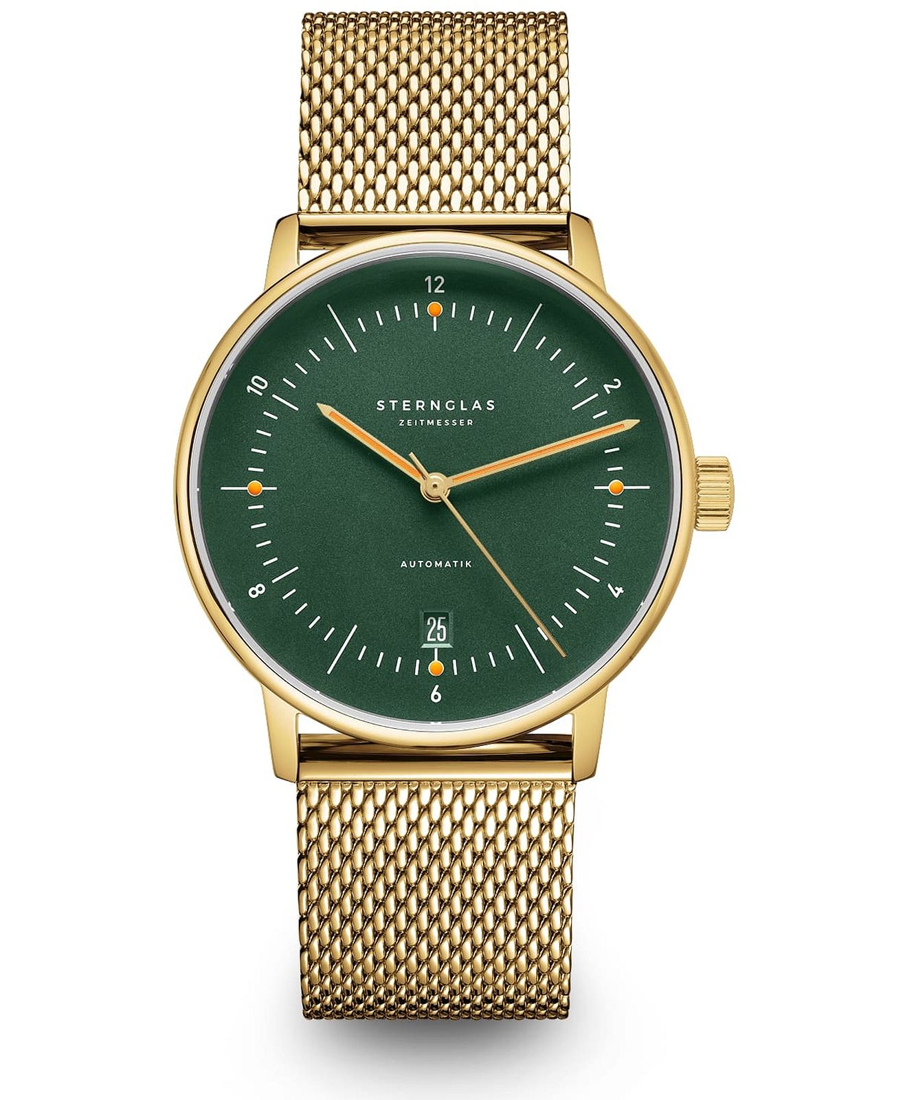 Sternglas S02-NA22-MI05 - Naos Green Gold Automatic Watch • Watchard.com